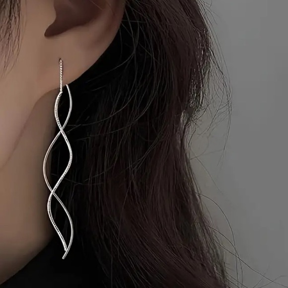 Jewelry | New Silver Dangling Thread Earrings | Poshmark